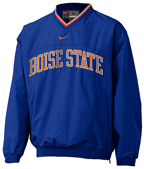 Boise State Broncos V-Neck College Windshirt By Nike Team Sports ...