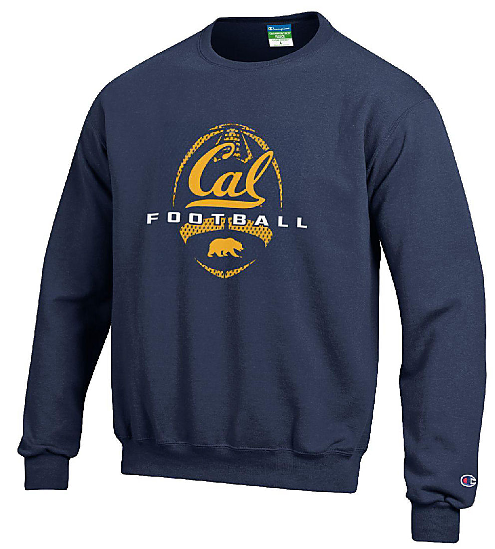 Cal Golden Bears Navy Football Powerblend Screened Crew Sweatshirt by ...