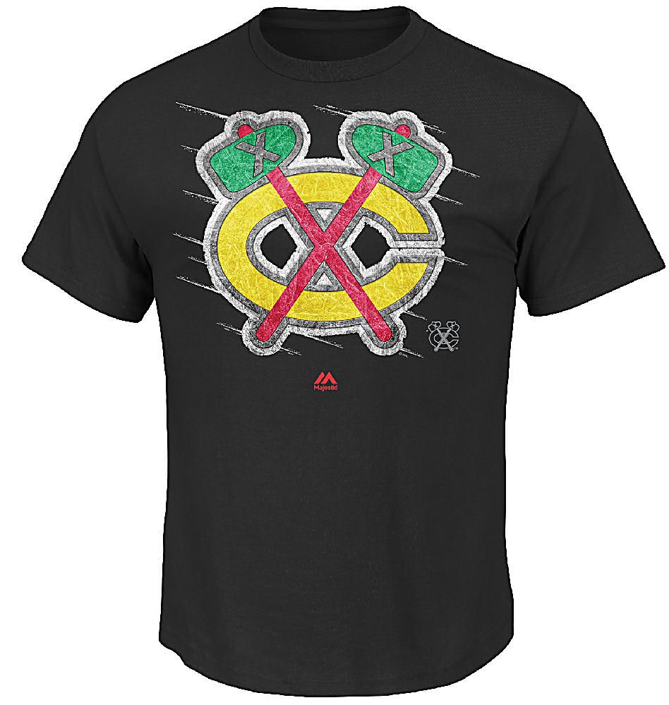 Chicago Blackhawks Men's Black Pond Hockey Short Sleeve T Shirt ...