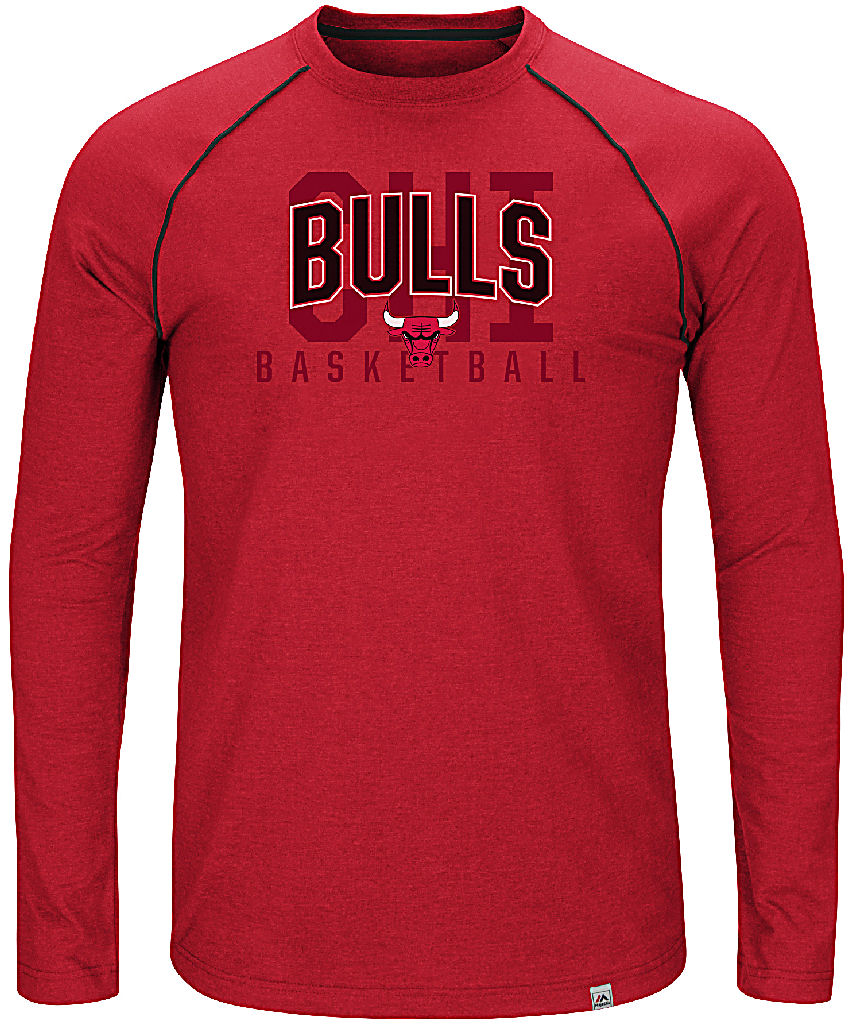 Chicago Bulls Mens Hitting The Mark Long Sleeve Raglan T Shirt ...