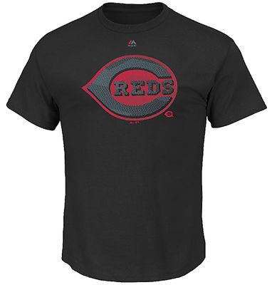 Cincinnati Reds Mens Majestic Black Superior Play Short Sleeve Tee ...
