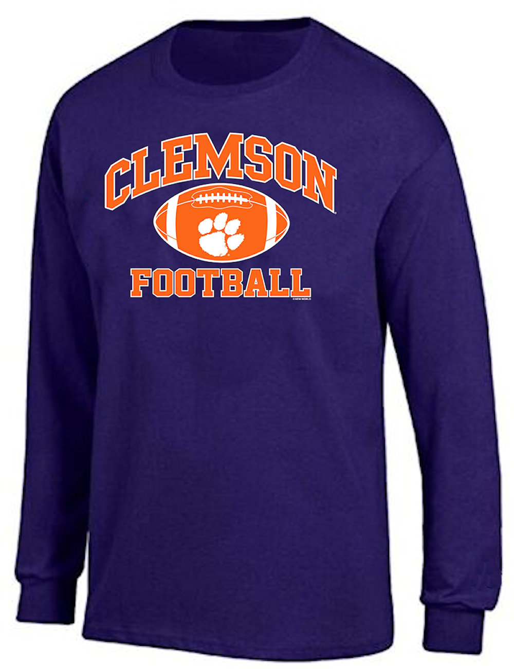 Clemson Tigers Men's Purple Men's Football Graphic Long Sleeve T Shirt ...