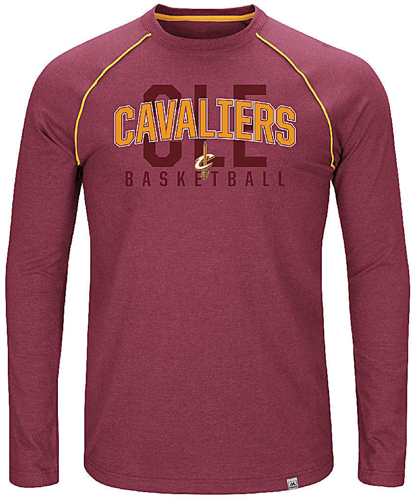 Cleveland Cavaliers Mens Hitting The Mark Long Sleeve Raglan T Shirt ...