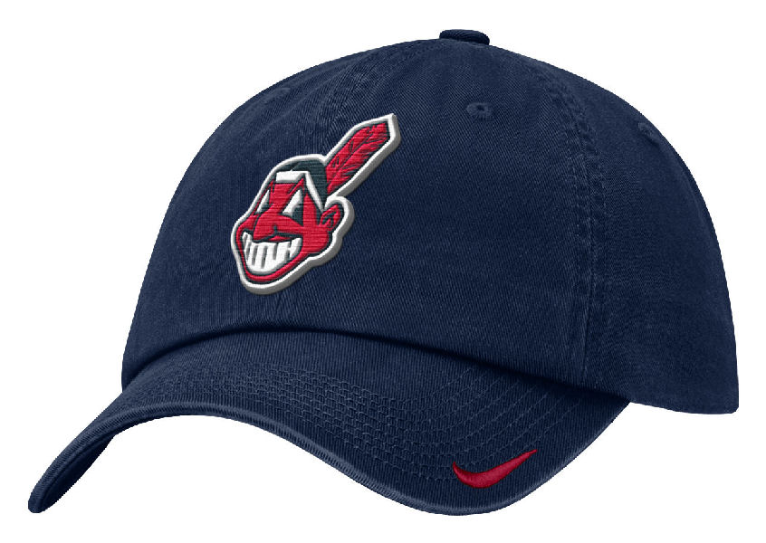 Cleveland Indians MLB Navy Unstructured Adjustable Stadium Baseball Cap ...