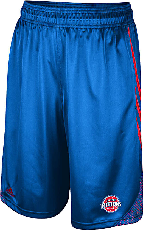 Detroit Pistons Blue Embroidered 12 inch Inseam Hoop Shorts by Adidas ...