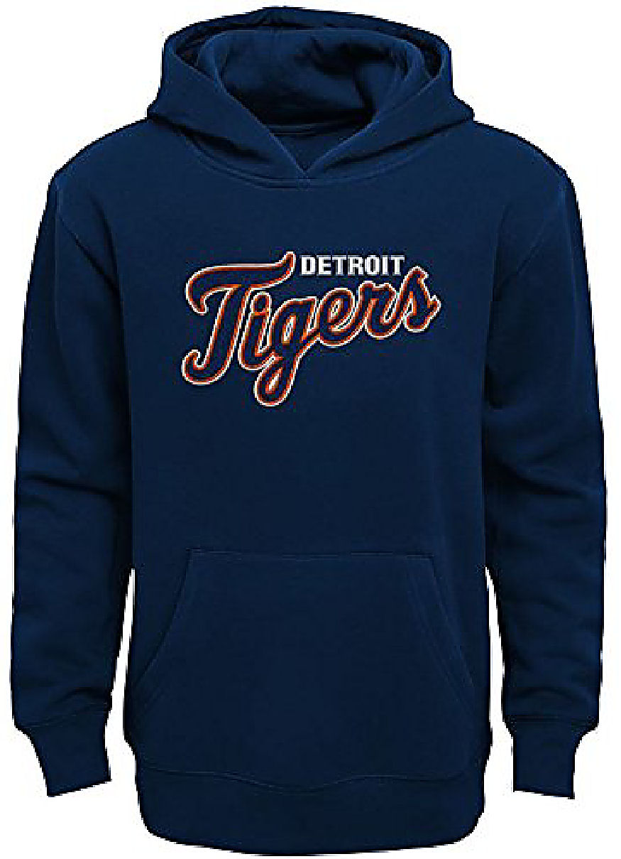 Detroit Tigers Youth Outerstuff Wordmark 2 Embroidered Hoodie ...