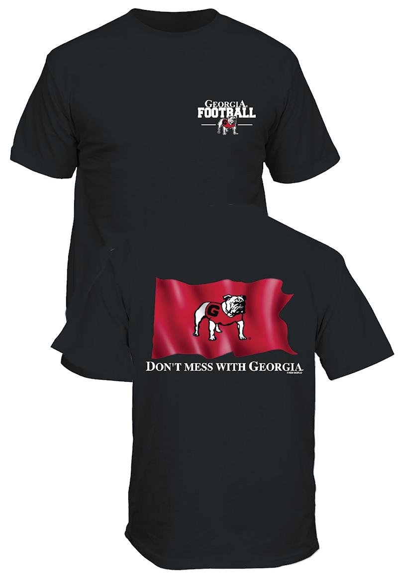 Don't Mess With Georgia Football Black 2-Sided Short Sleeve Shirt ...