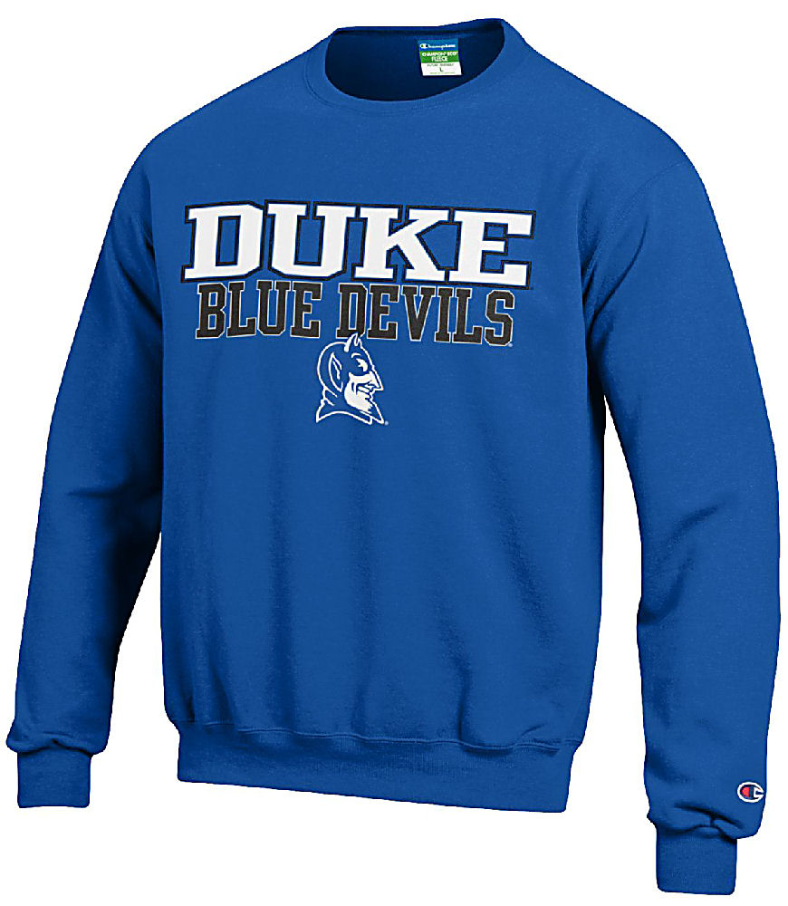 Duke Blue Devils Mens Royal Arena Screen Printed Crew Sweat by Champion