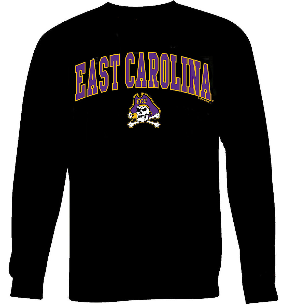 East Carolina Pirates Men's Black Arch Logos Long Sleeve T Shirt | East ...