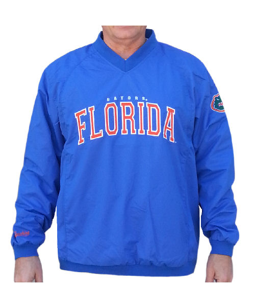 Florida Gators Mens Coaches Embroidered V-Neck Pullover Wind Jacket ...