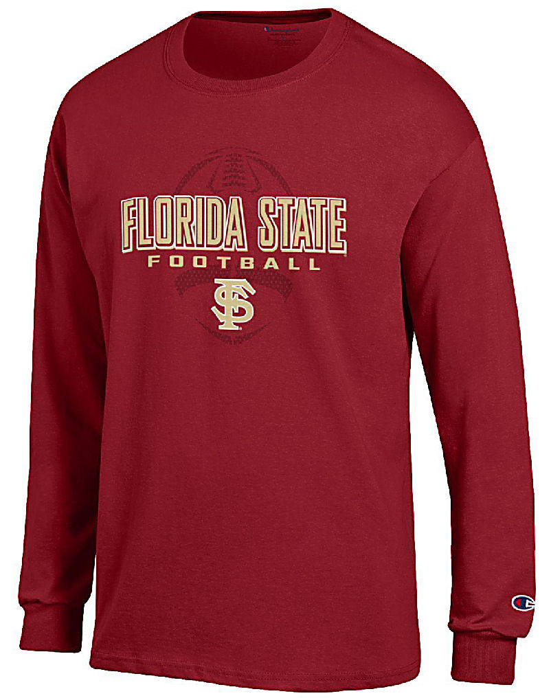 Florida State Seminoles Garnet Football Long Sleeve Tee Shirt by ...