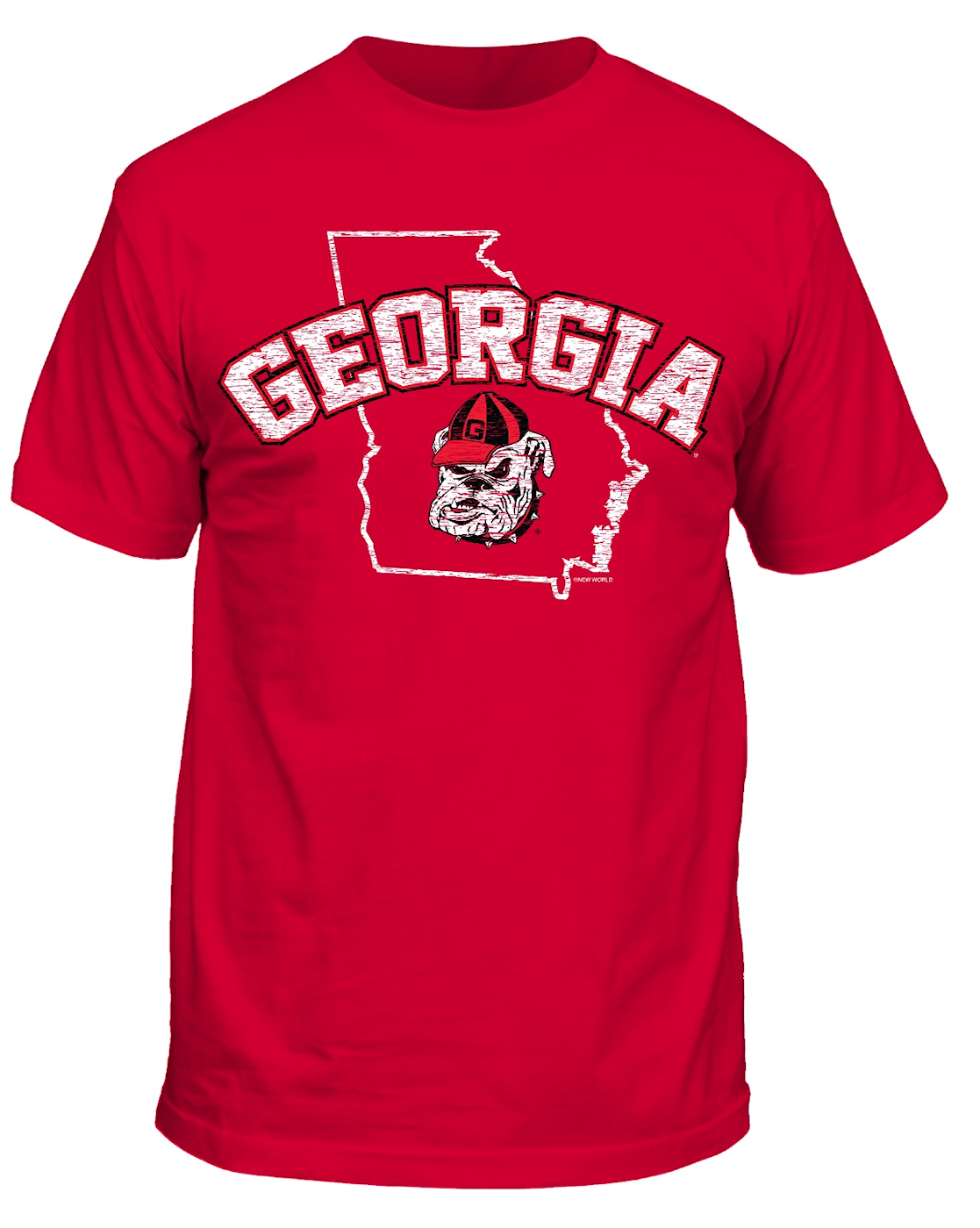 Georgia Bulldogs Men's Red College Distressed State Arch Logo Short ...