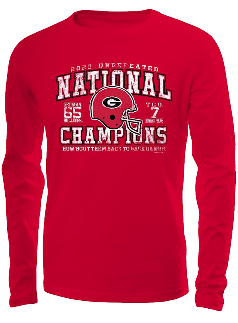 Georgia Bulldogs 2022-2023 Red Arch College National Champions Long ...
