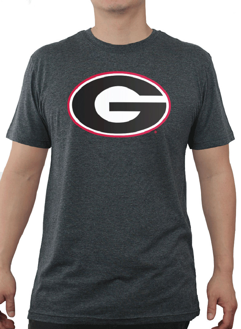 Georgia Bulldogs Mens Grey Slimmer-Fit Icon Logo T Shirt | Georgia ...