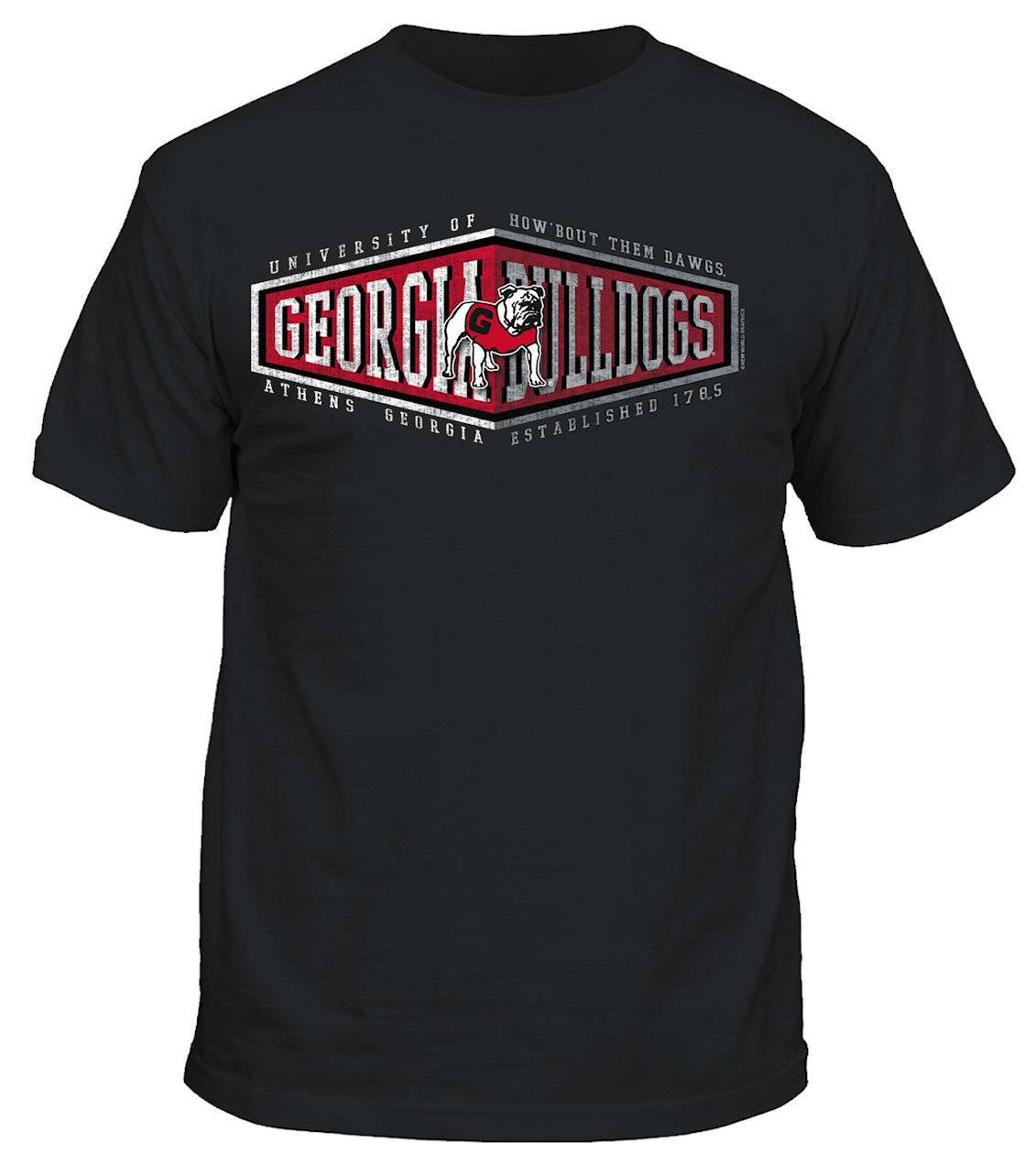 Georgia Bulldogs Men's Black Street Sign Slogans Short Sleeve T Shirt ...