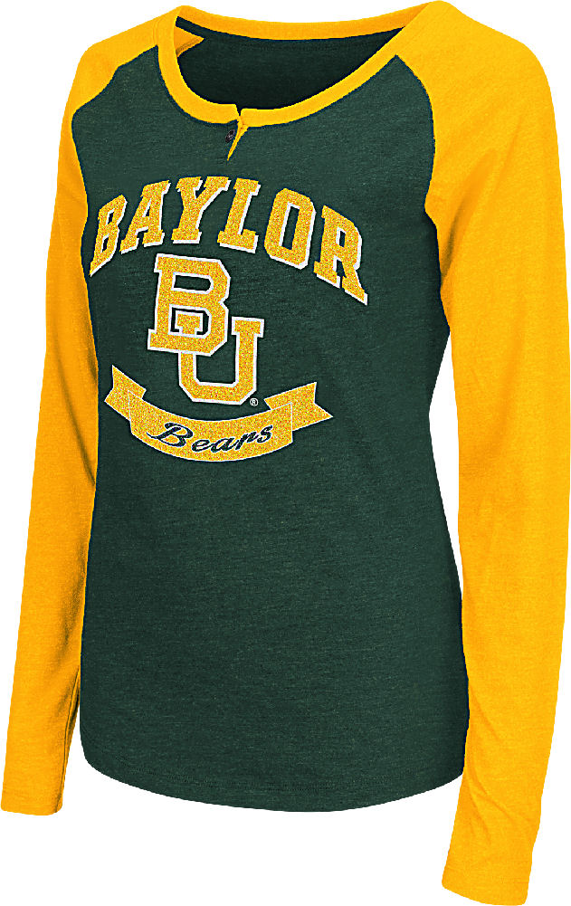 Ladies Baylor Bears Green Healy Raglan Long Sleeve Tee Shirt | Baylor ...
