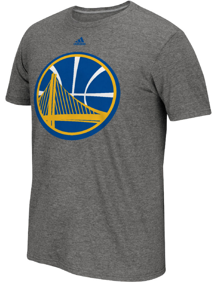 Golden State Warriors Adidas Charcoal Huge Preferred Logo Short Sleeve ...