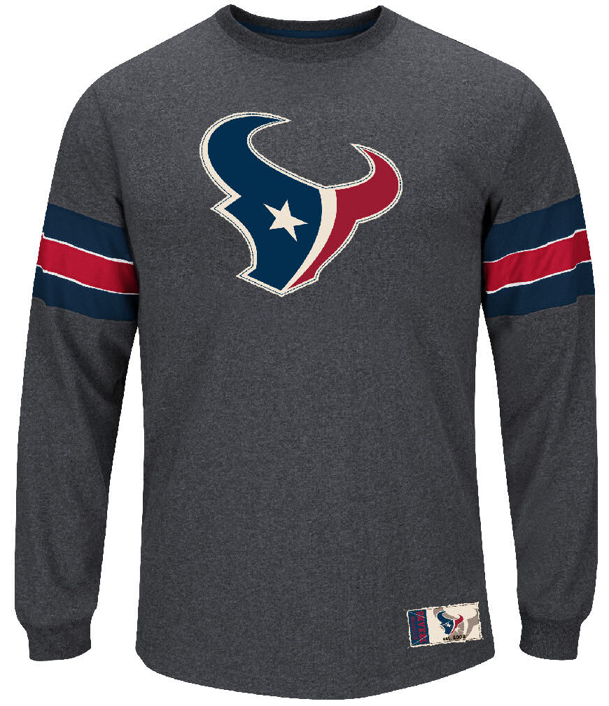 Majestic Houston Texans Mens Charcoal Team Spotlight 3 Felt Applique ...
