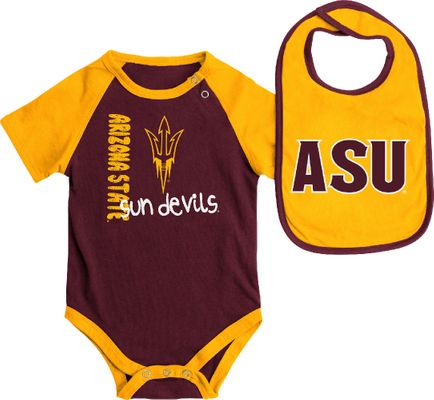Infant Arizona State Sun Devils Maroon Rookie Onesie and Bib Set ...