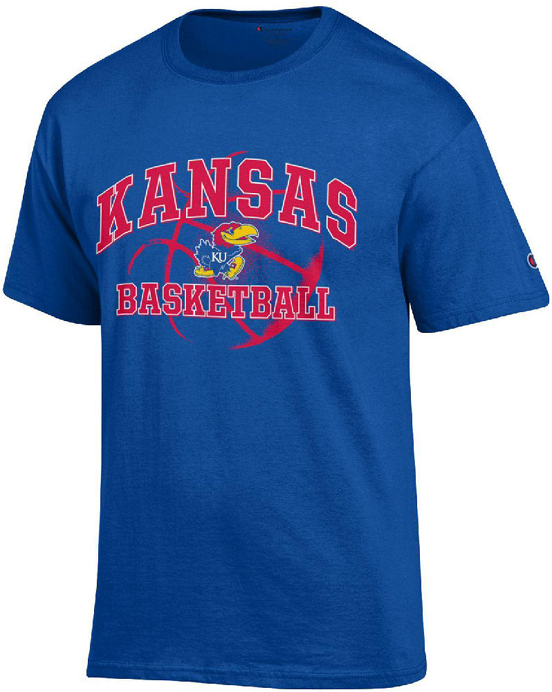 Kansas Jayhawks Royal Basketball Short Sleeve T Shirt by Champion ...