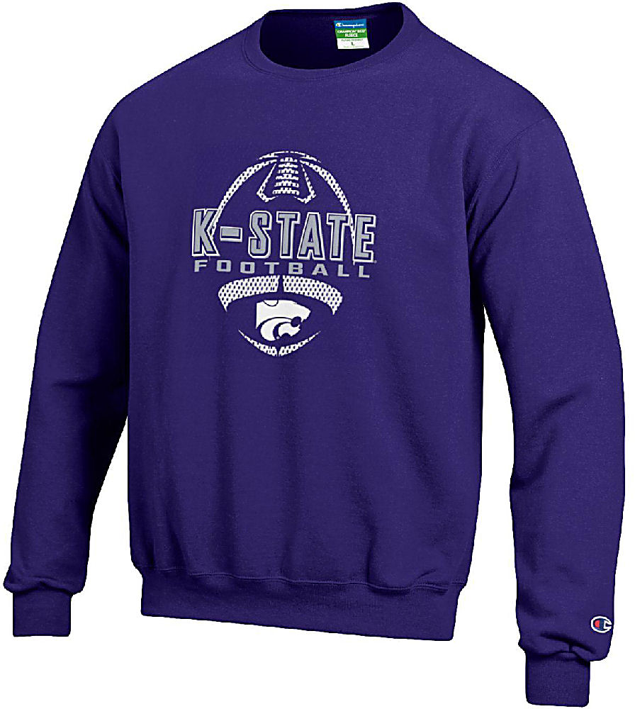 Kansas State Wildcats Purple Football Powerblend Screened Crew ...
