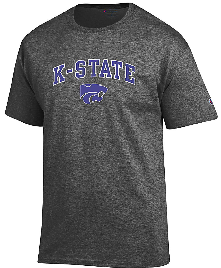 Kansas State Wildcats Granite Heather Champion Campus Short Sleeve T ...