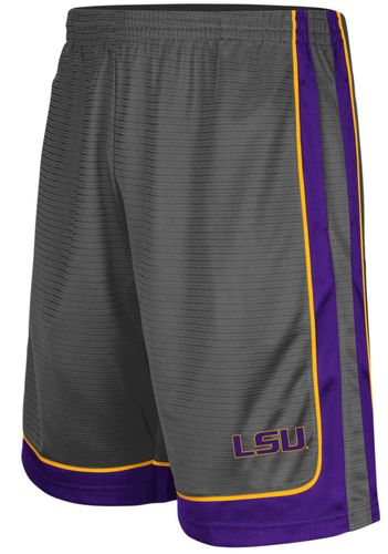 LSU Tigers Colosseum Charcoal Embroidered Big Winner Synthetic Shorts ...