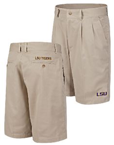 LSU Tigers Mens Pleated Khaki Shorts by Chiliwear | LSU Tigers Apparel ...