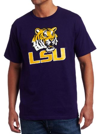 NCAA LSU Tigers Purple Icon College Tee Shirt | LSU Tigers Apparel on Sale