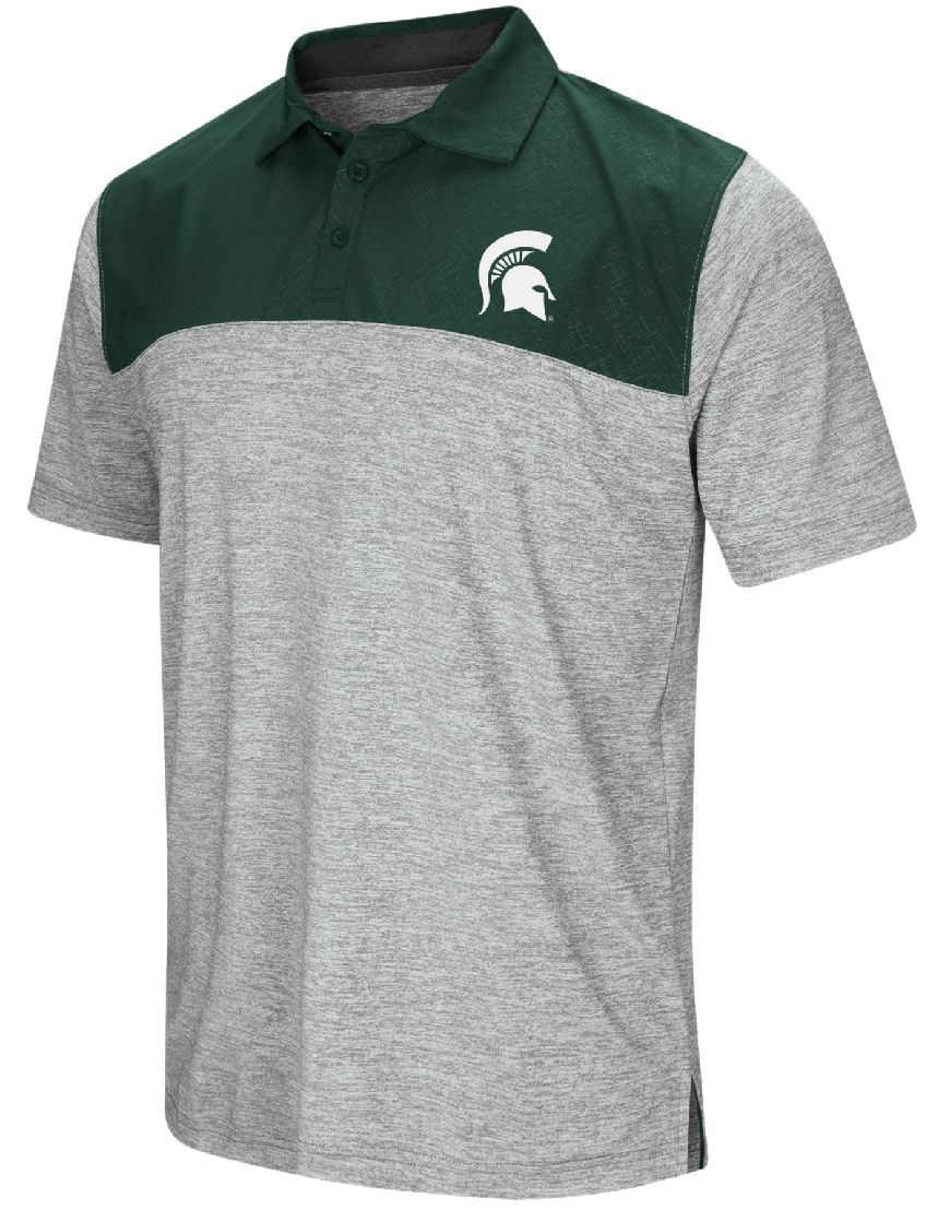Michigan State Spartans Mens Alaska Woven Synthetic Polo Shirt ...