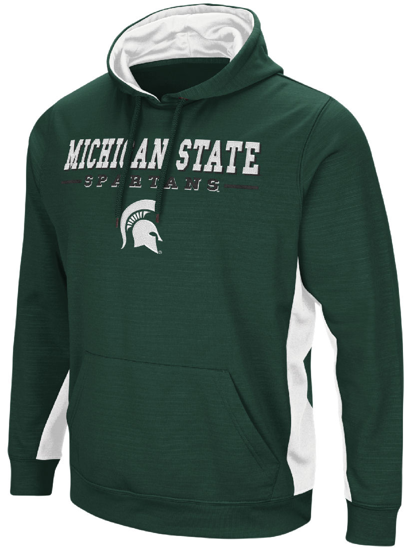 Michigan State Spartans Men's Green Setter Synthetic Embroidered Hoodie ...