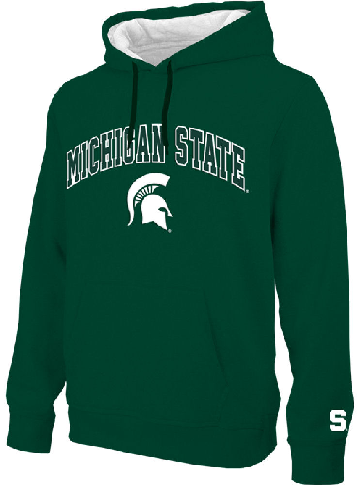 NCAA Michigan State Seminoles Green Embroidered College Classic Hoodie ...