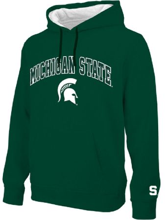 NCAA Michigan State Seminoles Green Embroidered College Classic Hoodie ...