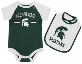 Michigan State Spartans Infant Dribble Onesie and Bib Set by Colosseum ...