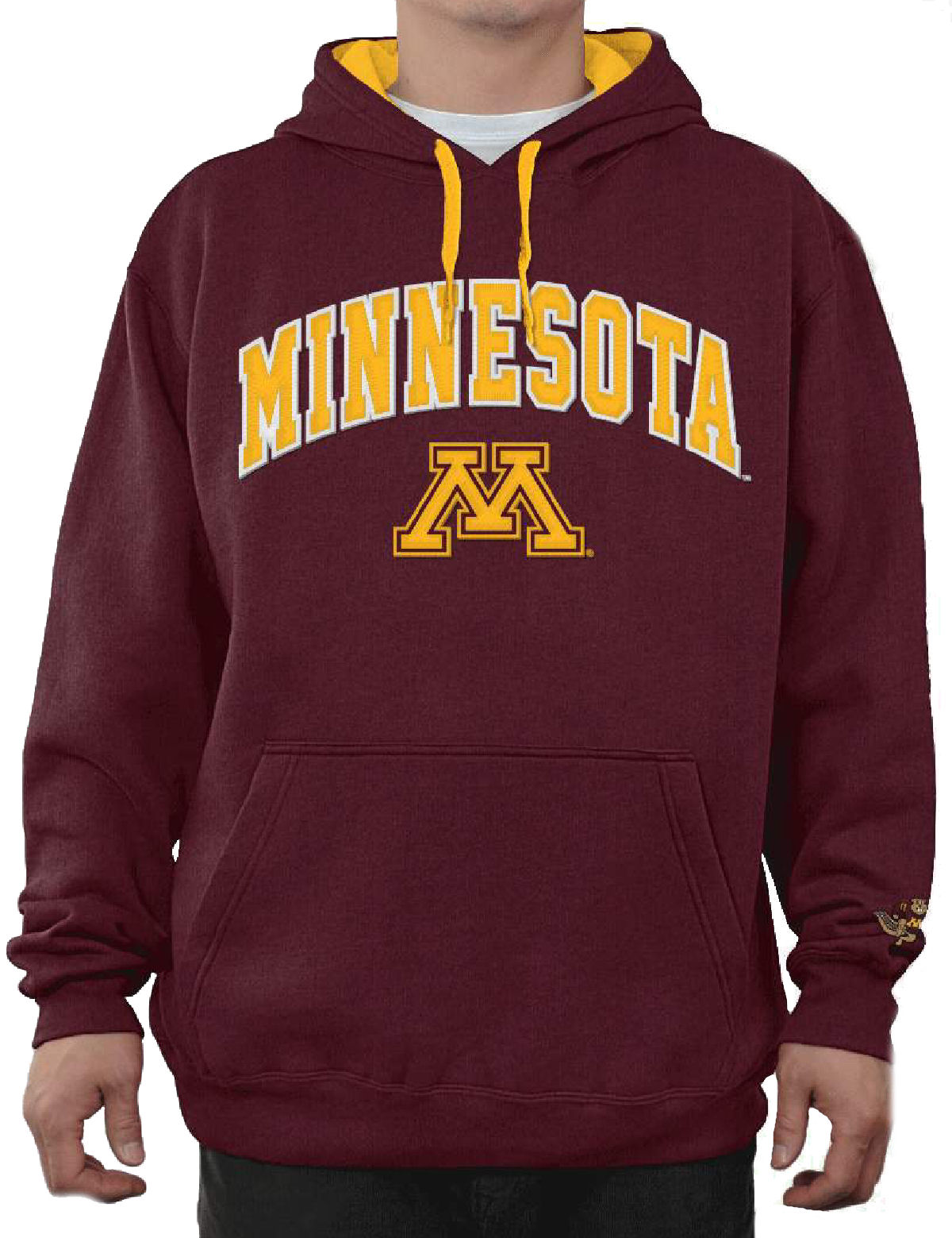 NCAA Minnesota Golden Gophers Maroon Embroidered College Classic Hoodie ...