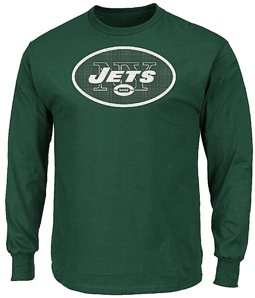 New York Jets Adult Green Critical Victory 2 Majestic Long Sleeve T ...