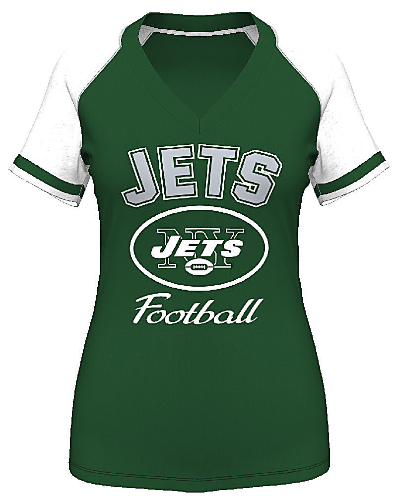 New York Jets Womens Go For It 4 V Neck Shirt by VF | New York Jets ...