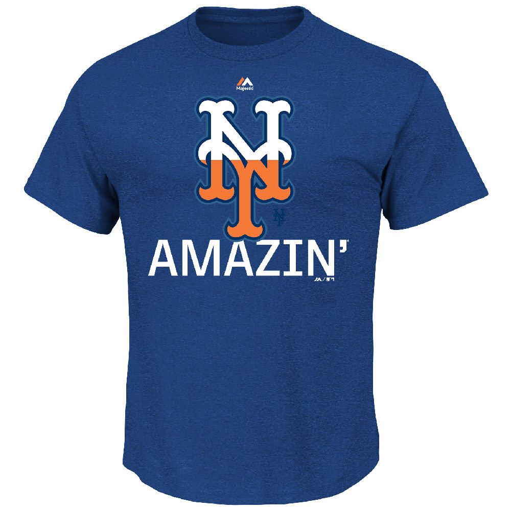 New York Mets Majestic Royal Back On Top Short Sleeve T Shirt | New ...