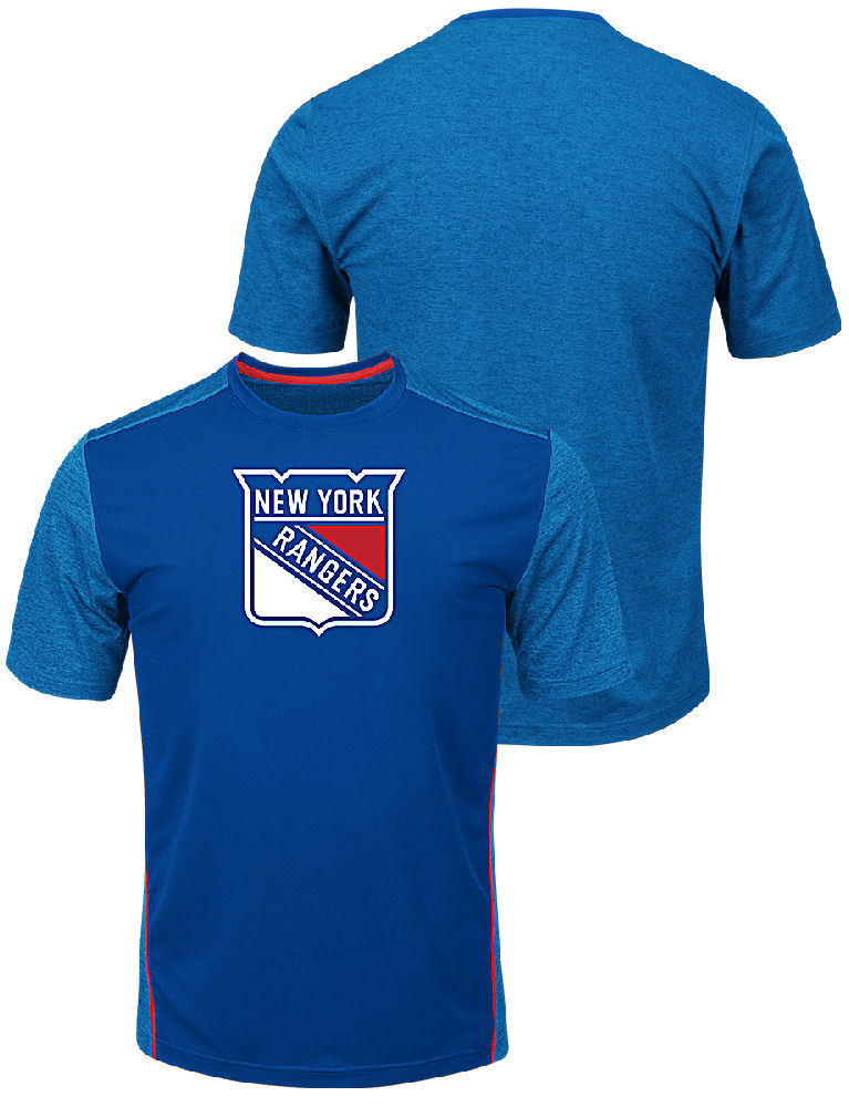 New York Rangers Mens Royal Glowing Play Synthetic Crew Shirt | New ...