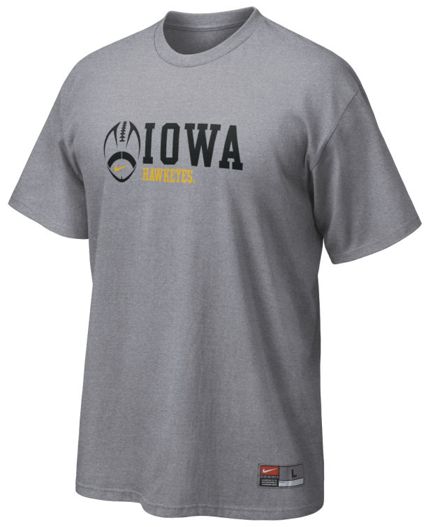 Nike Iowa Hawkeyes Football Fan T Shirt | Clipboard-College-Tee-Shirts ...