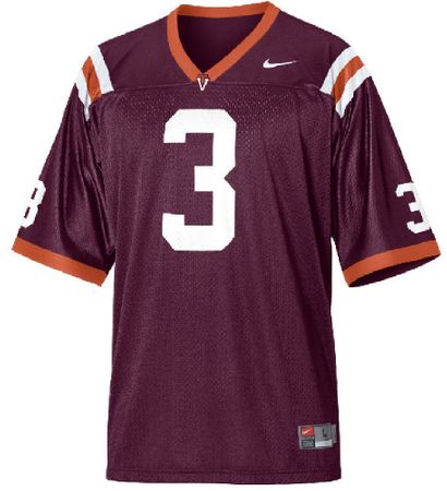 Nike Virginia Tech Hokies #3 Maroon Youth Football Jersey on Sale ...