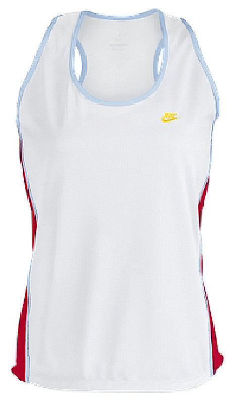 Nike Women's White Dri-FIT Course Running Singlet on Sale | Nike Women ...