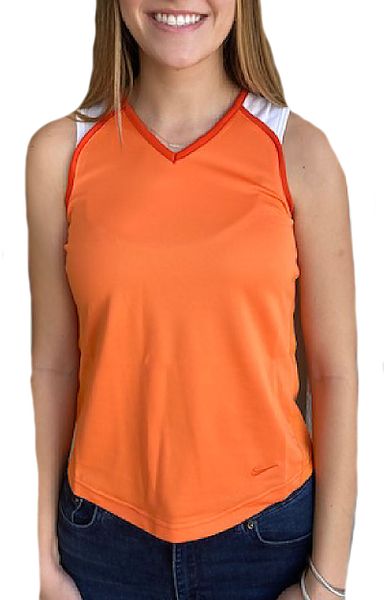 Nike Women's Tango Orange Dri FIT Tempo Running Singlet | Nike Women's ...