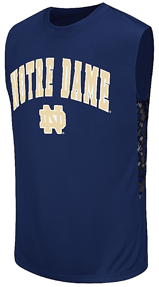 Notre Dame Fighting Irish Navy Sliver Sleeveless Shirt by Colosseum ...