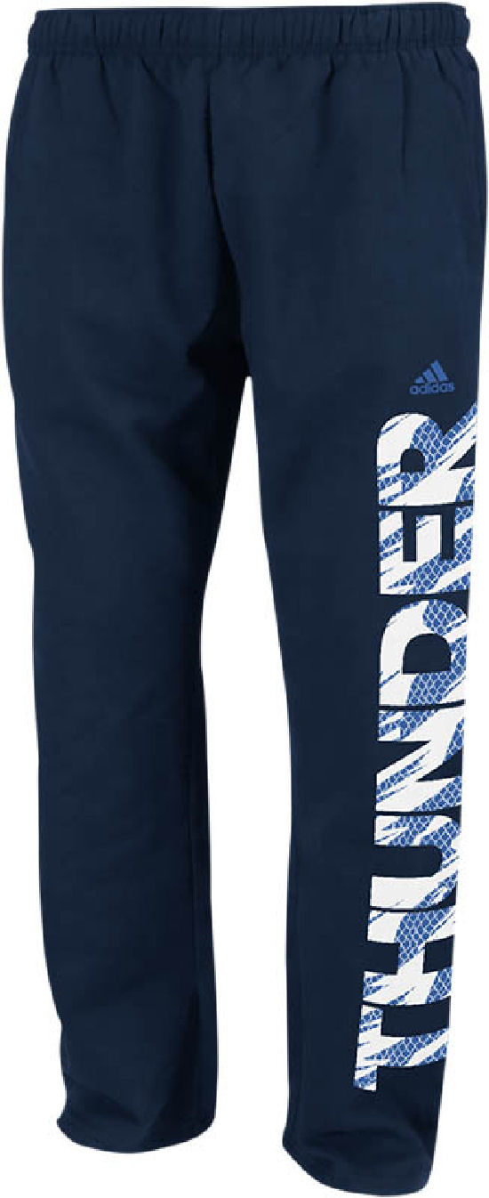 Oklahoma City Thunder Blue Open Bottom Vertical Cut Fleece Sweatpants ...