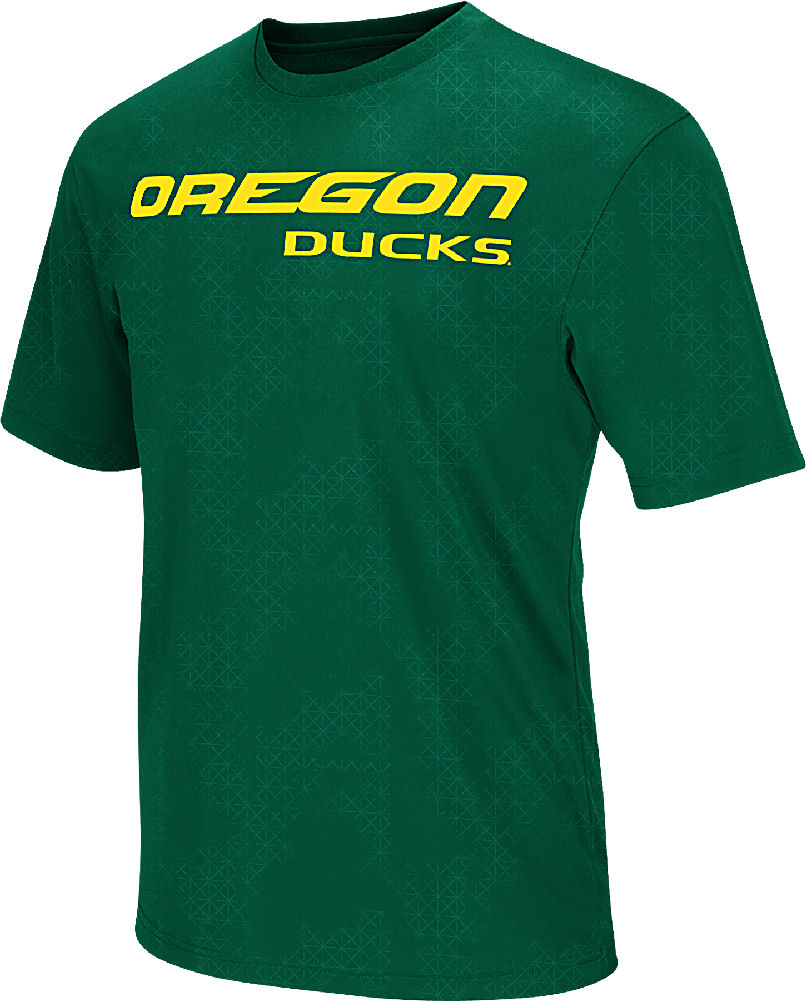 Oregon Ducks Mens Green Gridlock Synthetic Poly Short Sleeve T Shirt ...