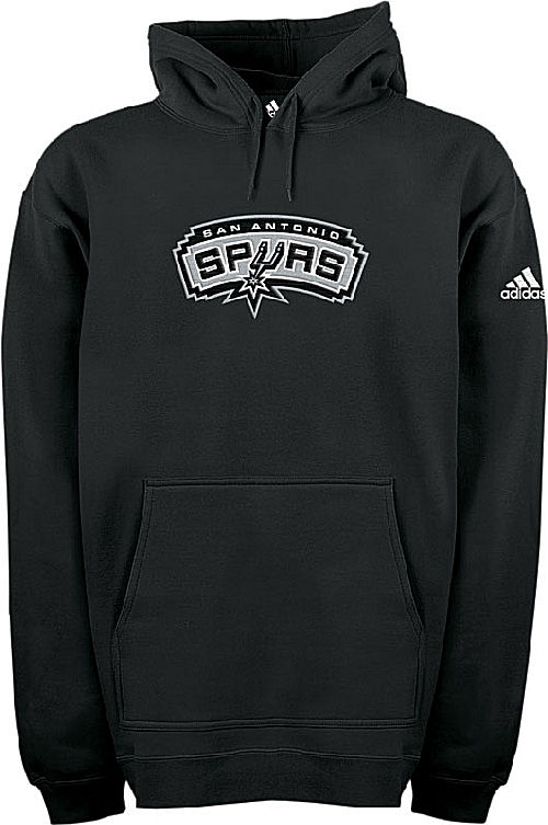 San Antonio Spurs Black Hooded NBA Sweatshirt By Adidas | CLIPBOARD...NBA
