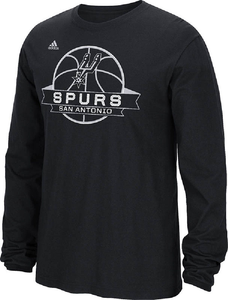 San Antonio Spurs Black Ultimate Banner Long Sleeve T Shirt by Adidas ...