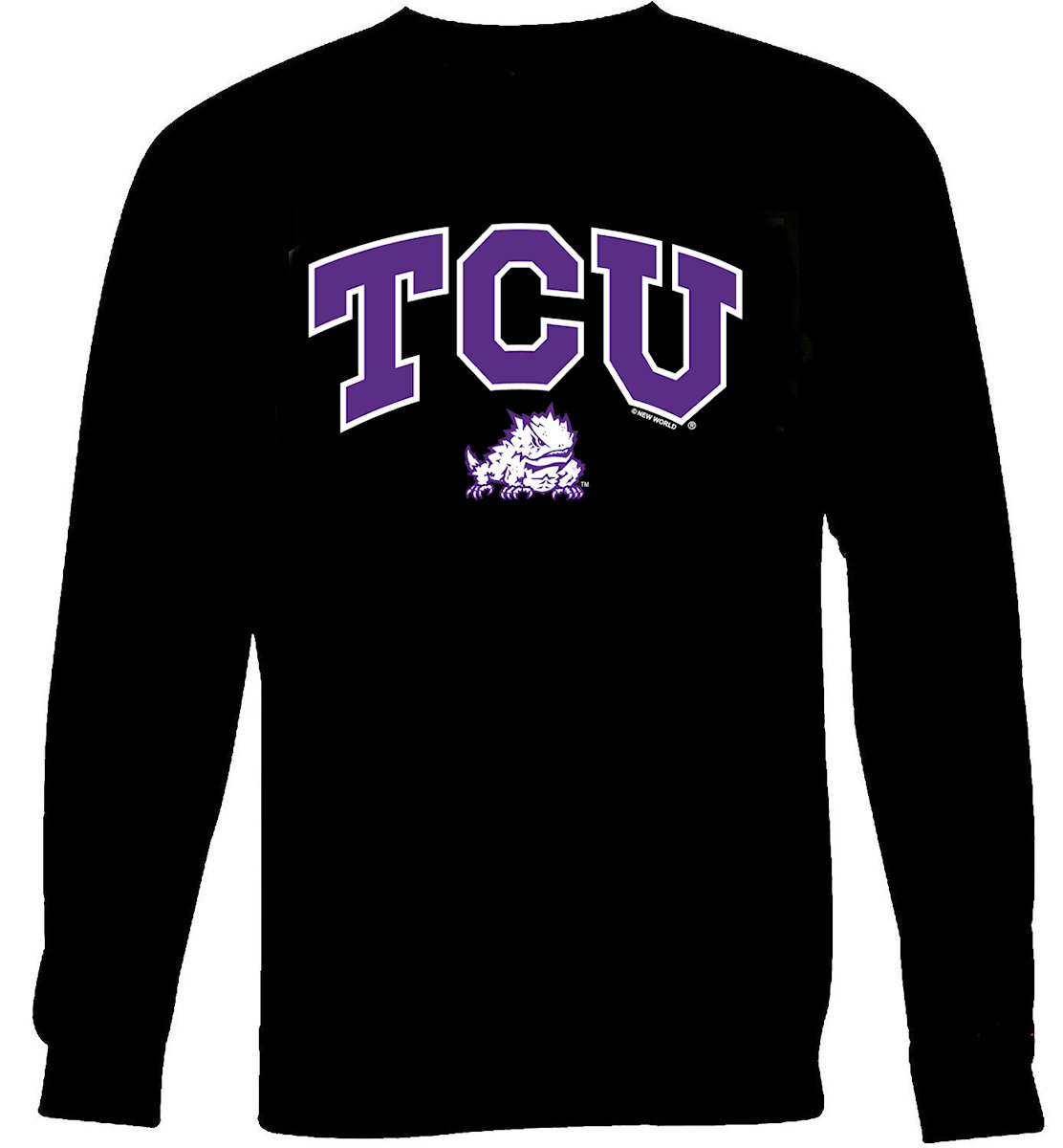 TCU Horned Frogs Men's Black Collegiate Arch Long Sleeve T Shirt | TCU ...