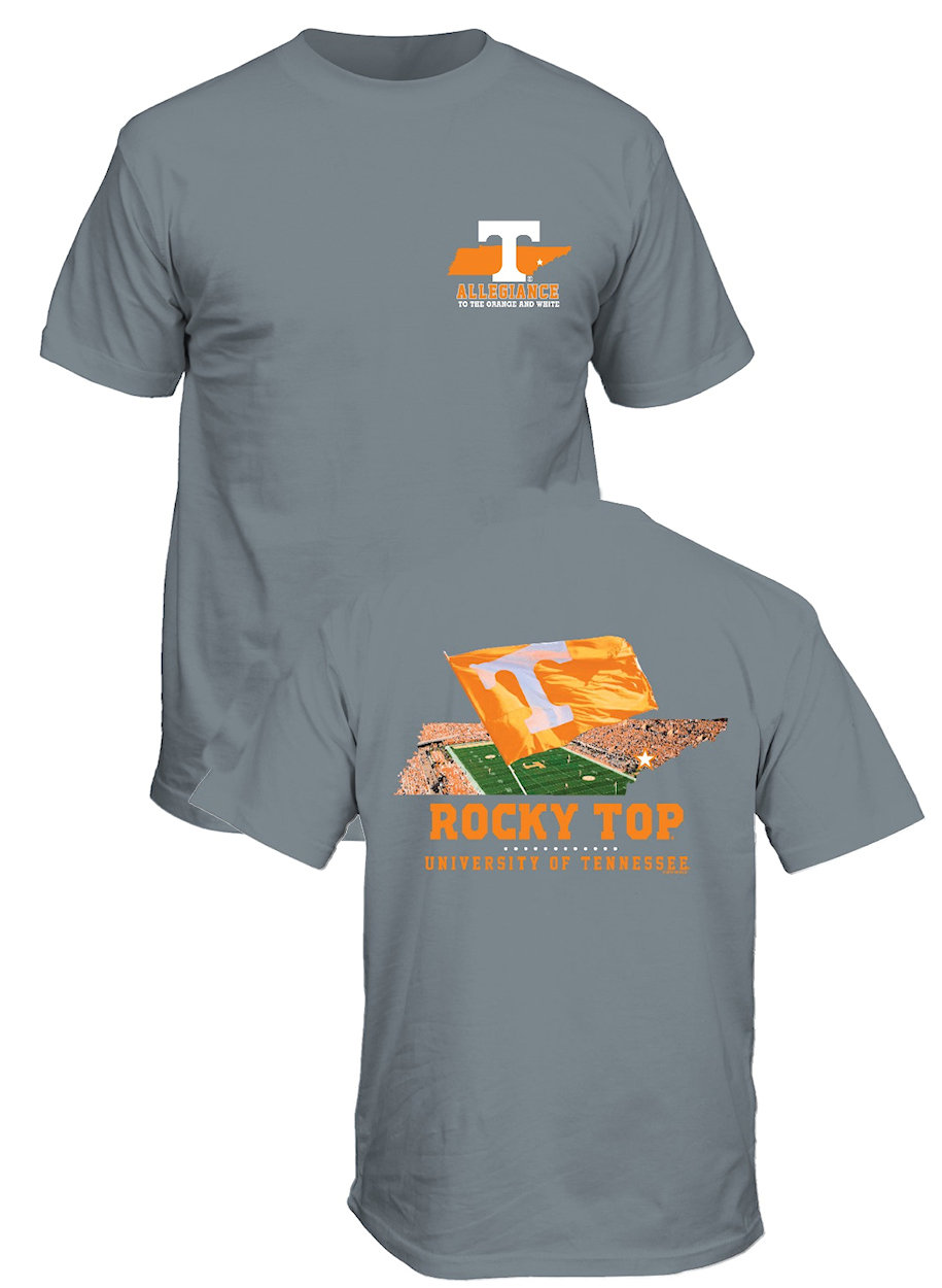Tennessee Volunteers Short Sleeve Grey Rocky Top T Shirt | Tennessee ...